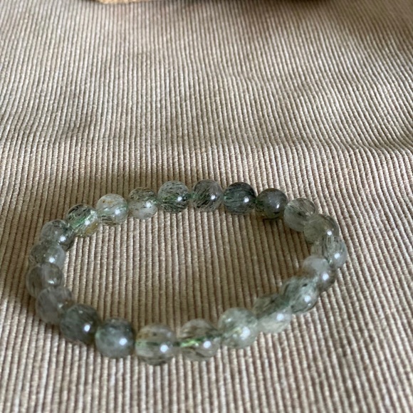 Jewelry | 8mm Green Rutilated Crystalquartz Bracelet Naturally | Poshmark